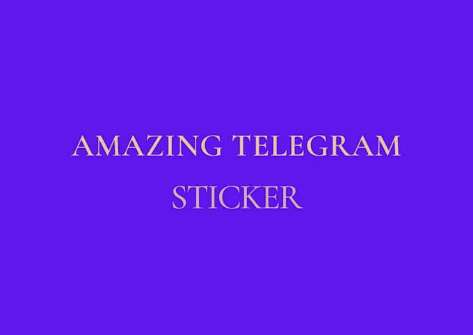 Do amazing telegram stickers for you by Davidduke1 | Fiverr