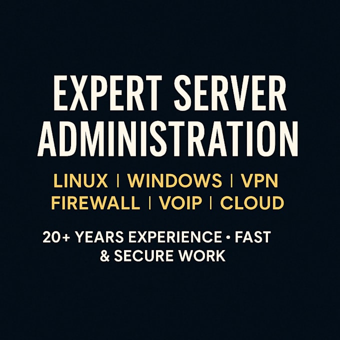 Manage and secure your linux or windows server by Excaliburnet | Fiverr