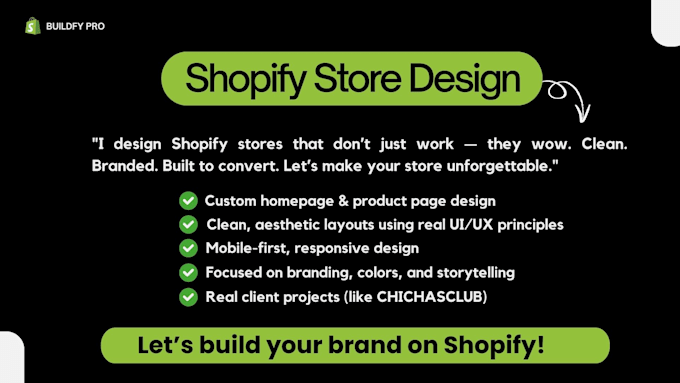 Build a professional shopify website by Buildifypro | Fiverr