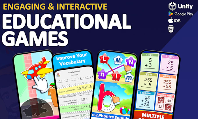 Educational and fun unity games for kids and toddlers by Bqgamz | Fiverr