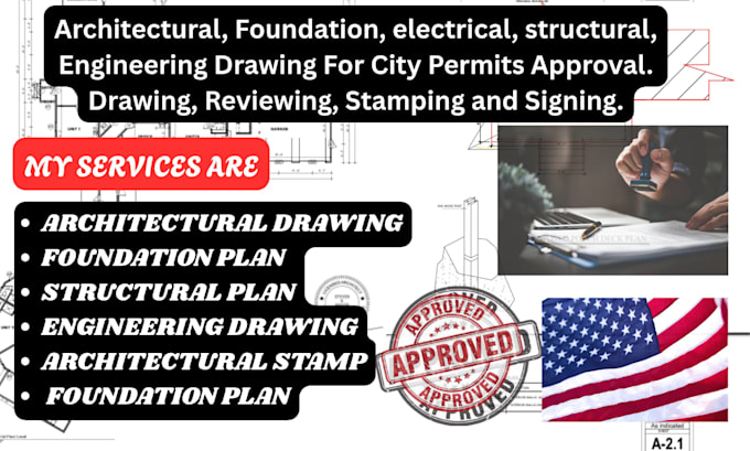 Draw stamp civil architecture building structural electrical engineer ...