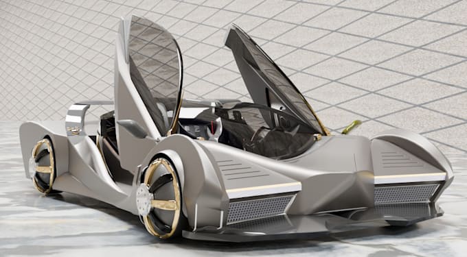 Do 3d realistic car model, assetto corsa, beamng drive, livery wrap ...