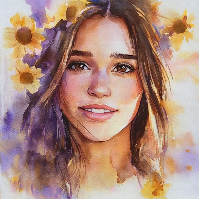 Draw outstanding watercolor portrait by Adriponc | Fiverr