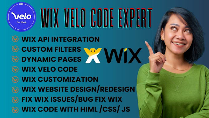 Wix velo code development, custom wix website wix velo code, databases wix site by Samuelmary67 ...