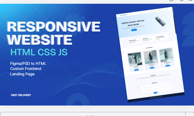 Build responsive modern website using html css javascript by ...