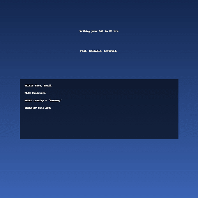 Sql query, view and stored procedure specialist by Vakov_slavcho | Fiverr