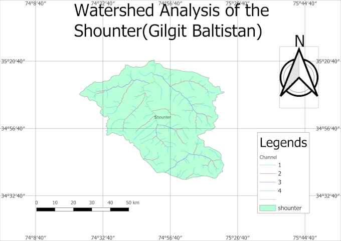 Watershed analysis by using gis by Civilproxpert | Fiverr