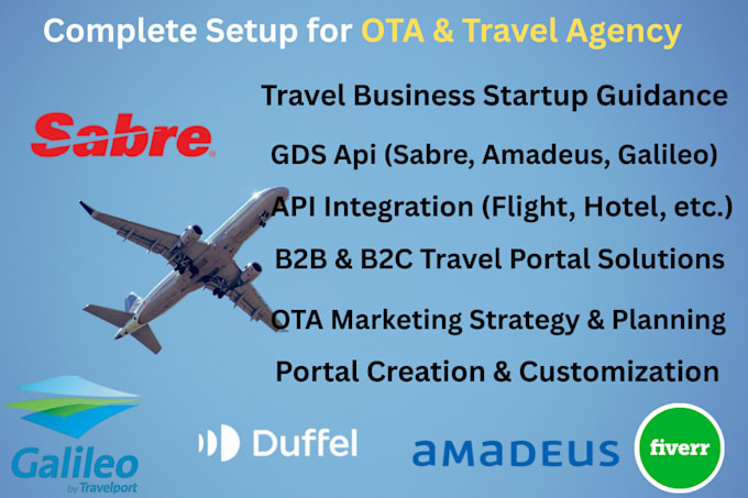 Set up complete ota travel agency portal with gds and api integration by Sakhawathosen32 | Fiverr