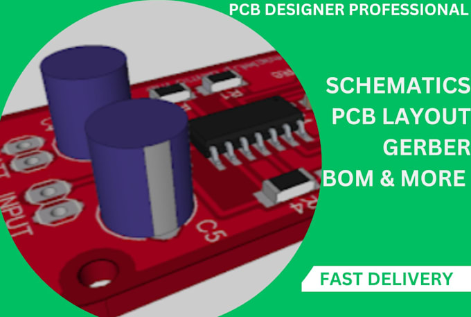 Do schematic and pcb layout in eaglecad, kicad, easyeda by Ernesto_edu | Fiverr