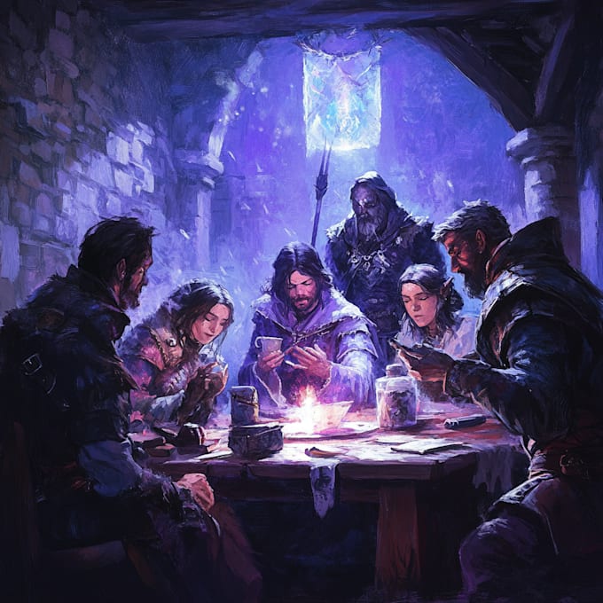 Create a dnd character or dnd party art by Vincenalas | Fiverr