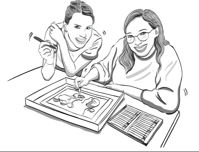 Draw artistic hand drawn vector line art animation line art ...