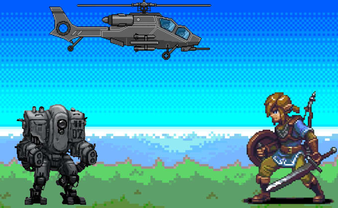 Créez un jeu de pixels 2d, concevez des personnages 2d, concevez des ...