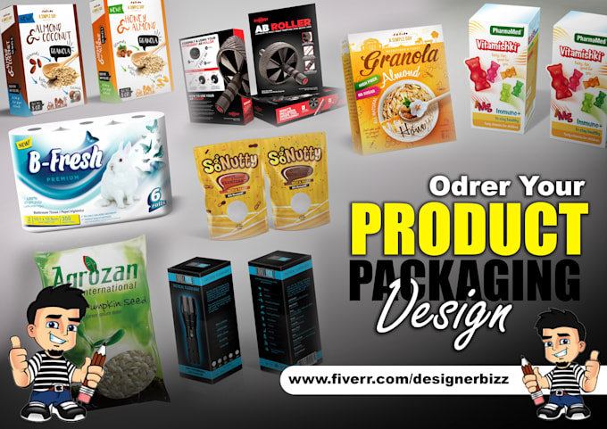 Design an attractive product package by Designerbizz | Fiverr