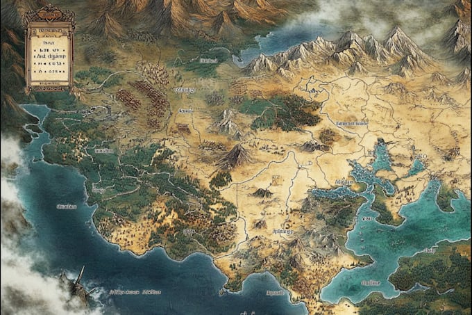 Create a fantasy map that fits your imagination by Raechellnnett | Fiverr