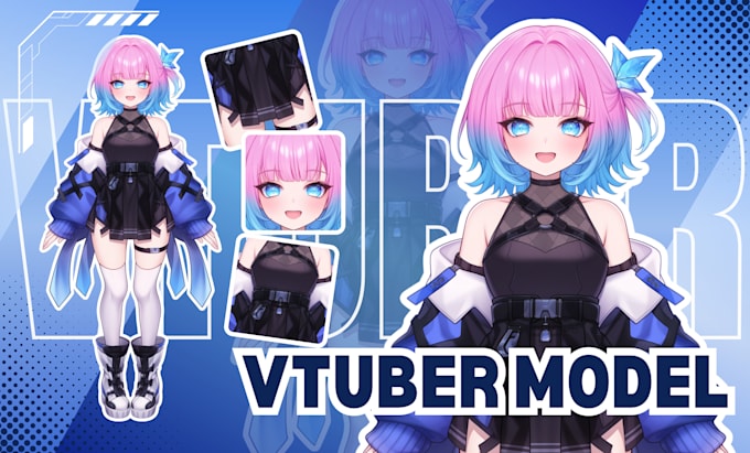 Design and rigging, vtuber model anime style in live2d for streaming
