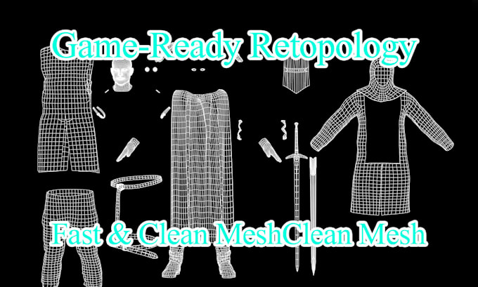 Do clean and optimized retopology for your 3d model by Orserik | Fiverr
