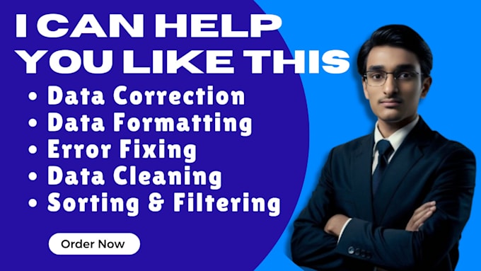 Do excel data correction and formatting services by Krishna_raw | Fiverr