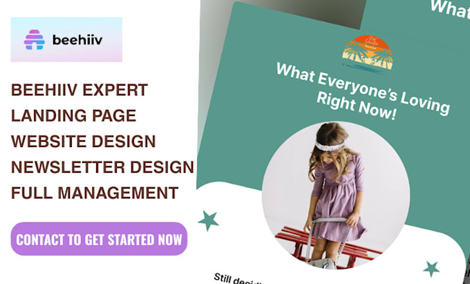 Create beehiiv newsletter, beehive landing page website design, beehiiv manager by Digitalspark2 ...