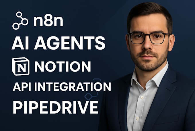 Do n8n ai agents api integration notion expert pipedrive by Adedayodash | Fiverr