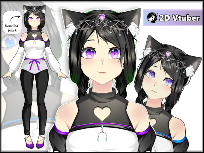 Do pixel vtuber model, live2d vtuber rigging 3d character animation ...