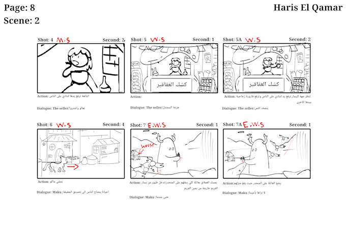 Make a storyboard for your animation project by Androbellode | Fiverr