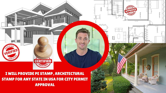 Architectural stamp and seal for engineering drawing and city permits ...