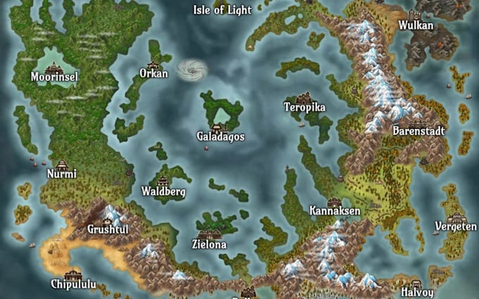 World map design fantasy map worldbuilding ttrpg inkarnate game map ...