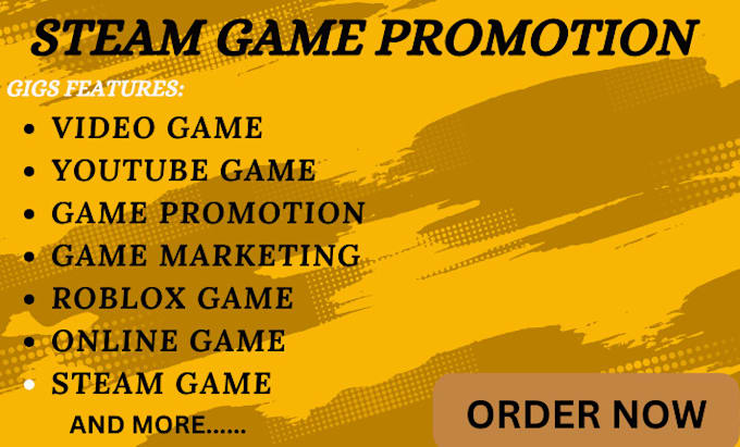 Steam game wishlist, steam game promotion by Ashford01 | Fiverr