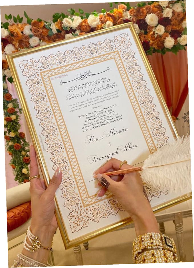 Design marriage certificate, invitation card, borders by Summayya0987 ...
