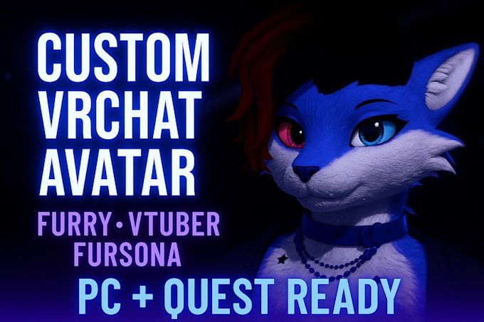Do vrchat avatar, fursona, furry, vrc avatar live 2d and 3d vtuber ...