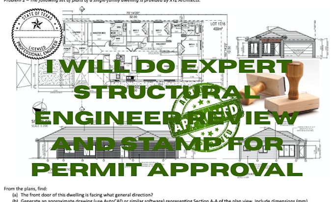 Structural engineer review and stamp for permit approval by Stephenpelite | Fiverr