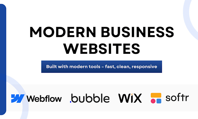 Build your web app using bubble, webflow, wix or softr by Haseeb_aftab_3 | Fiverr