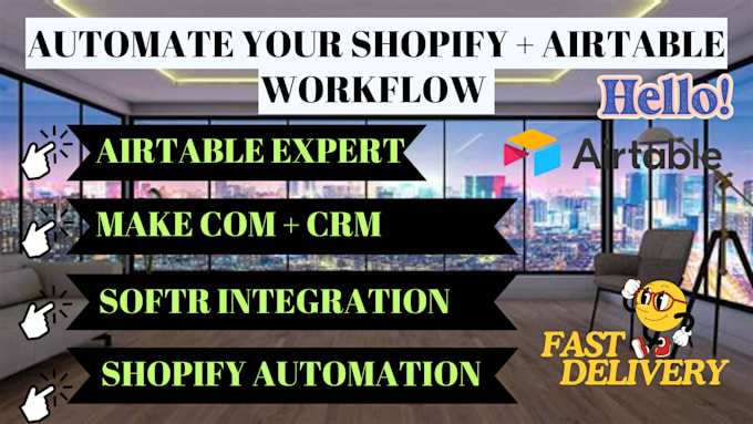 Do airtable and shopify build custom databases automation softr apps no code by Frucksino | Fiverr
