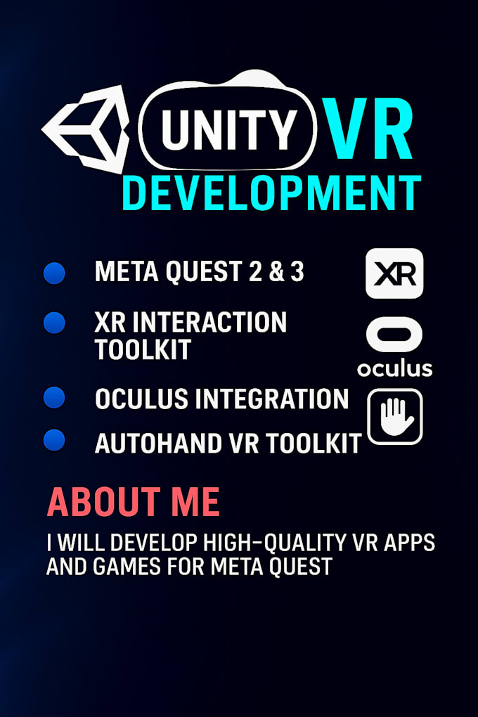 Develop vr apps and games in unity for meta quest 2 and 3 by Hassanahmed962 | Fiverr