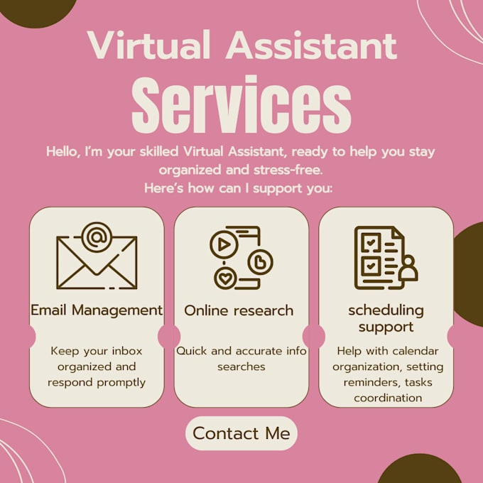 Be your reliable virtual assistant for daily tasks by Flavia_guarneri ...