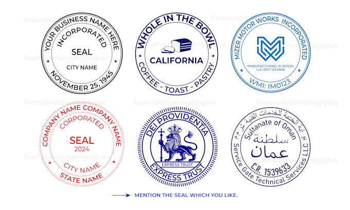 Seal or stamp design official stamp company seal modern stamp by ...