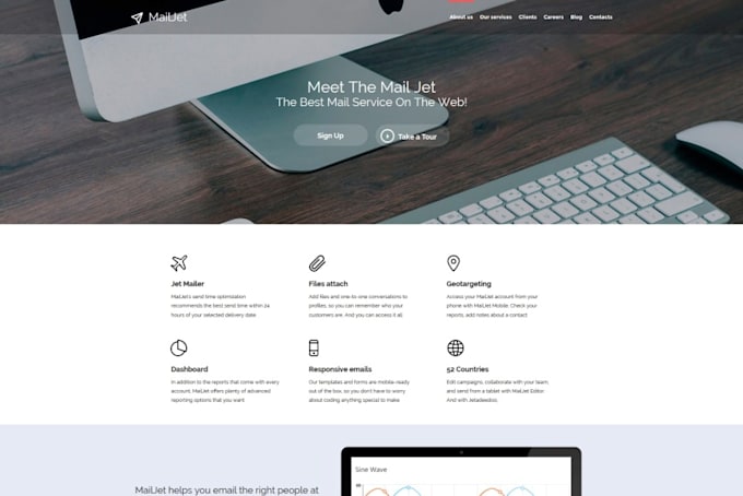 Create a responsive modern website using html, css,