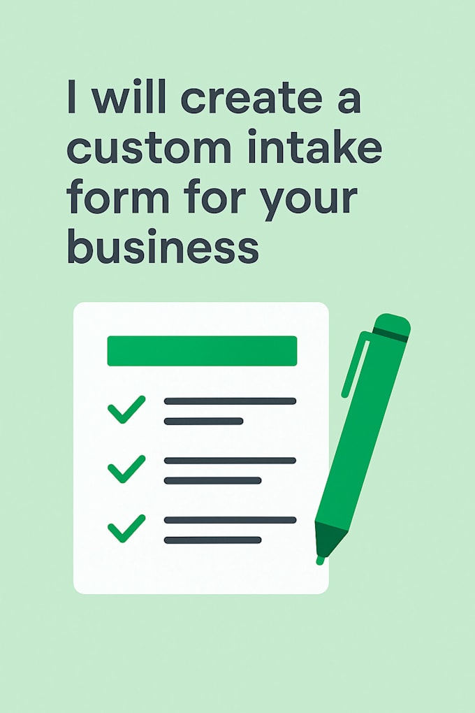 Create a custom intake form for your business by Elitestarter | Fiverr