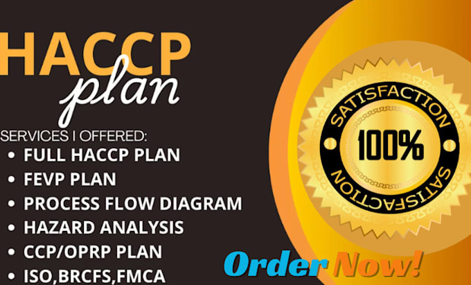 Make full haccp plan food safety plan haccp procedure and fsvp plan,gmb ...