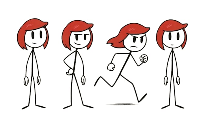 Create custom stickman animation stickfigures 2d explainer video doodle ...