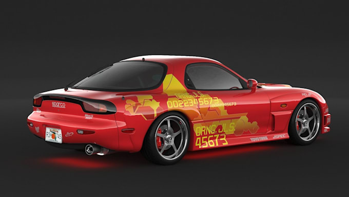 Design 3d car livery wrap on iracing, assetto corsa, rf2, and gta v car ...