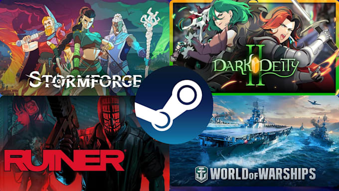 Design steam capsule, game banner, character design, game art, ui game ...