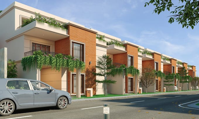 Remodel real estate property, row house design, unit townhouse ...