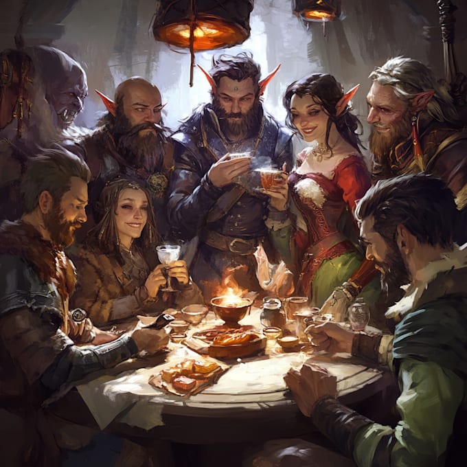 Make a dnd character or dnd party art by Antioloyd | Fiverr