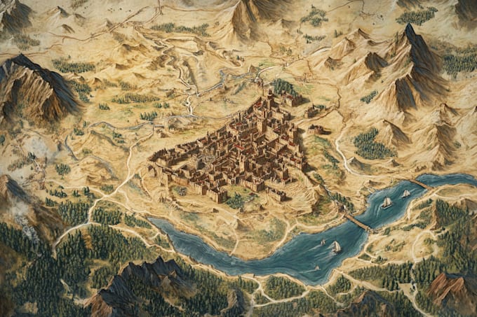 Create a custom fantasy map for you by Sytiracoxe | Fiverr