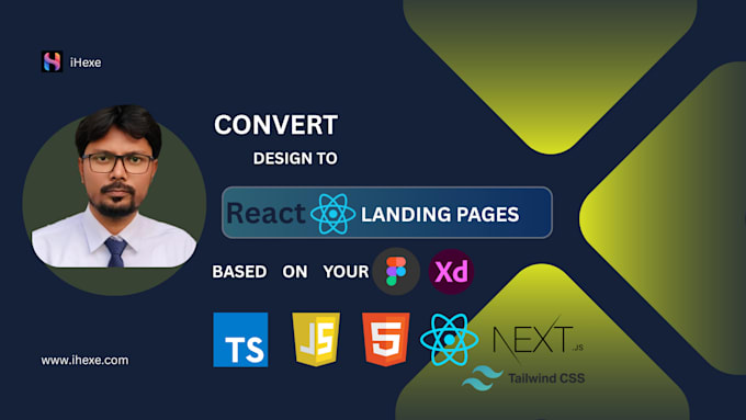 Do figma design to a responsive react tailwind landing page by Sid_alm ...
