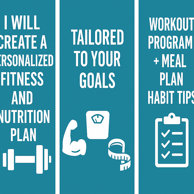 Create a fitness and nutrition plan tailored to your goals by Keagen096 ...