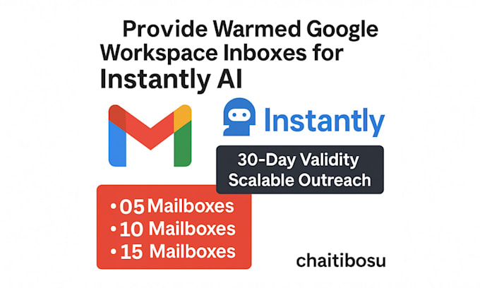Provide google workspace gmail inboxes for instantly ai by Chaitibosu ...