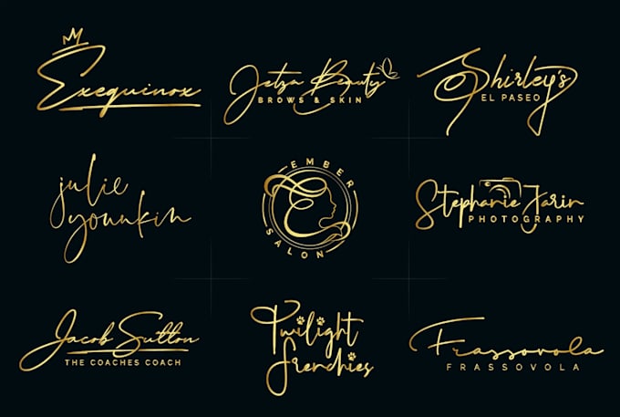 Design a complete branding kit handwritten signature cursive ...