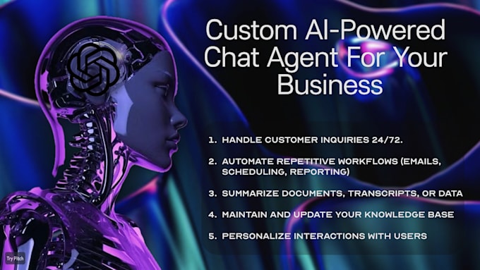 To optimize your business with a custom ai agent by Alyona_bo | Fiverr